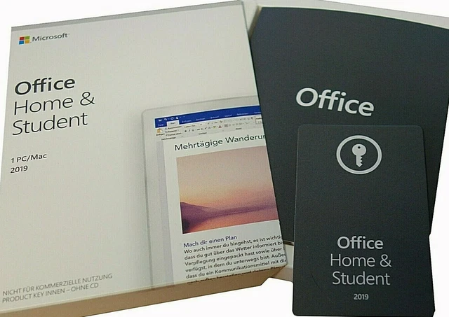 MICROSOFT OFFICE 2019 Home & Student | BOX | 1 PC / Mac | Dauerlizenz ...