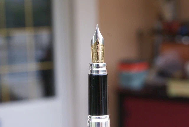 RARE STYLO PLUME 18 kts WATERMAN MAN 200 Night and Day plaqué argent ...