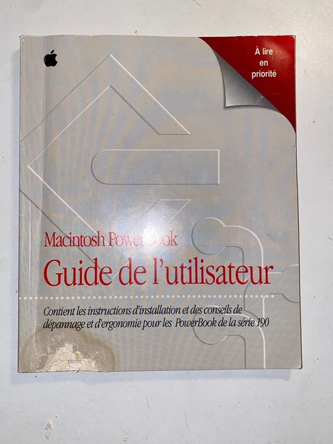 VINTAGE APPLE MACINTOSH Powerbook User's Guide for 500 Series Computers Guid EUR 10,90 - PicClick FR