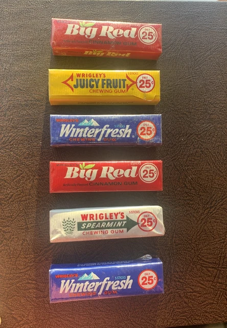 VINTAGE 1980S 25 Cent Pack Of Wrigley’s Chewing Gum NOS Full Unopened £ ...