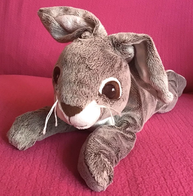 IKEA VANDRING GREY Hare Rabbit Laying Soft Plush Toy 16” (Small Fabric ...