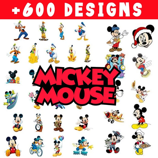600+ MEGA BUNDLE Mickey Mouse CLIPART, Mickey Mouse SVG, SVG for Cricut ...