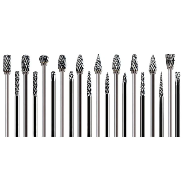 20PCS METAL GRINDING Carbide Burr Set Die Grinder Bits Metal Grinding ...