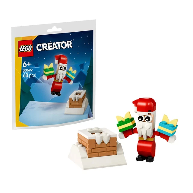 LEGO CREATOR CHRISTMAS Chimney Fun with Santa Polybag / Paper Bag Set ...