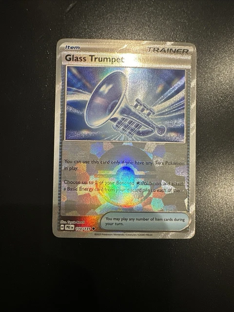 POKÉMON TCG: GLASS Trumpet (Pokéball) - Prismatic Evolutions #110/131 £ ...