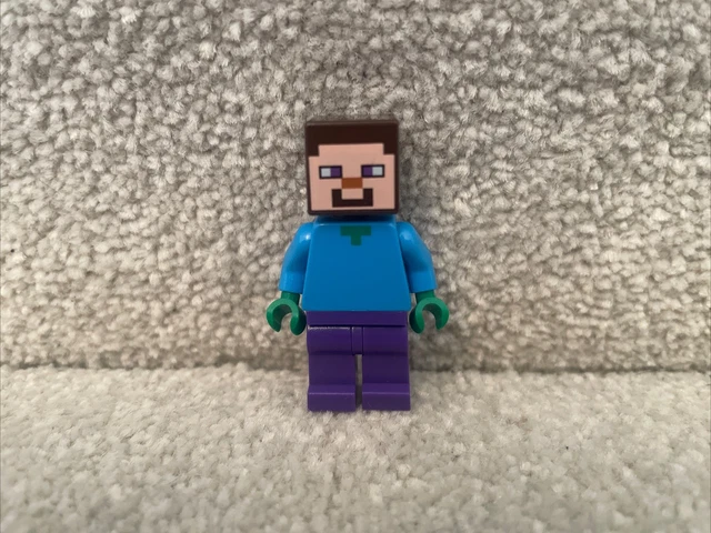 LEGO MINECRAFT STEVE Minifigure - min009 Mini Figure Dark Purple Legs £ ...