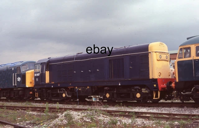 35MM RAILWAY SLIDE- BR Diesel Electric Loco Class 20. 20907 @ Swanwick ...