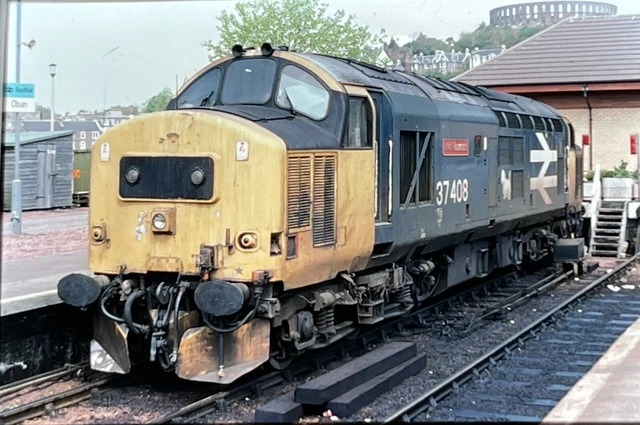 ORIGINAL 35MM TRAIN Class 37 37408 @ Oban Dated 10-5-88 BUY106 £4.29 ...