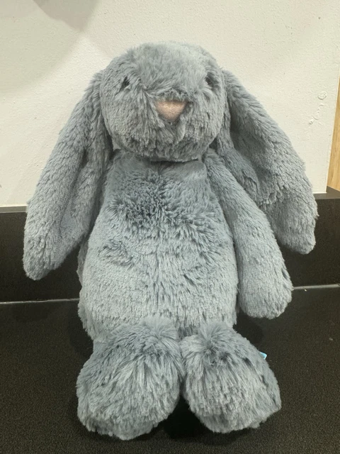 JELLYCAT ORIGINAL BASHFUL Dusky Blue Bunny RETIRED BNWT £70.90 ...
