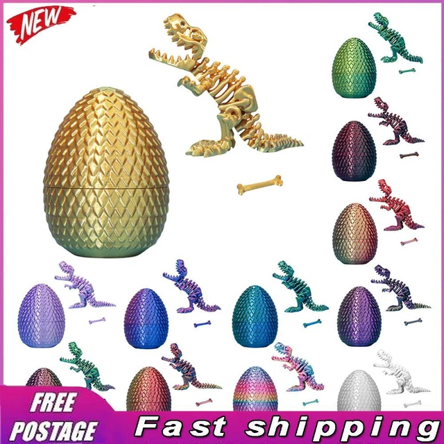 SURPRISE ANIMALS TOY 3D Printed Dinosaur Egg Articulated Dragon Home ...