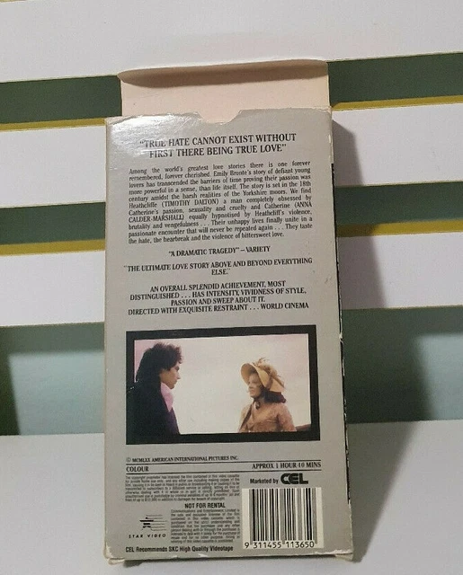 WUTHERING HEIGHTS VHS 1970 Robert Fuest Timothy Dalton CEL StarScreen ...
