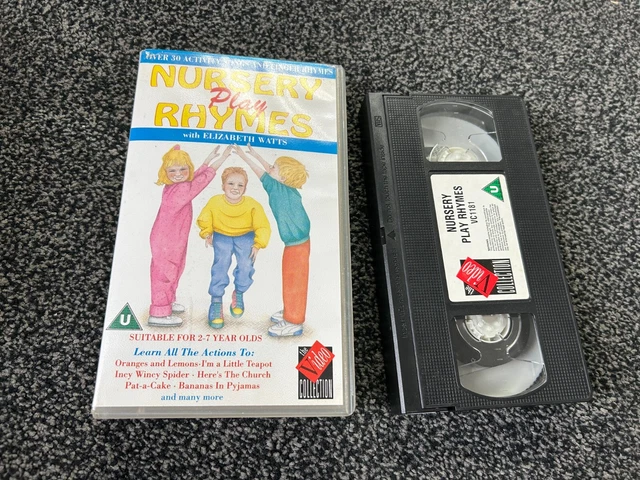 NURSERY PLAY RHYMES With Elizabeth Watts-Video Vhs-50 Mins 1990 ...