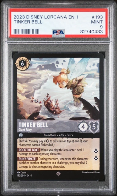 2023 DISNEY LORCANA The First Chapter Tinker Bell Giant Fairy #193 PSA ...