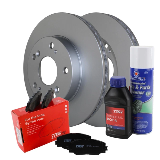 FRONT BRAKE KIT 262mm Disc Rotors and TRW Pro Ceramic Pads For Honda ...