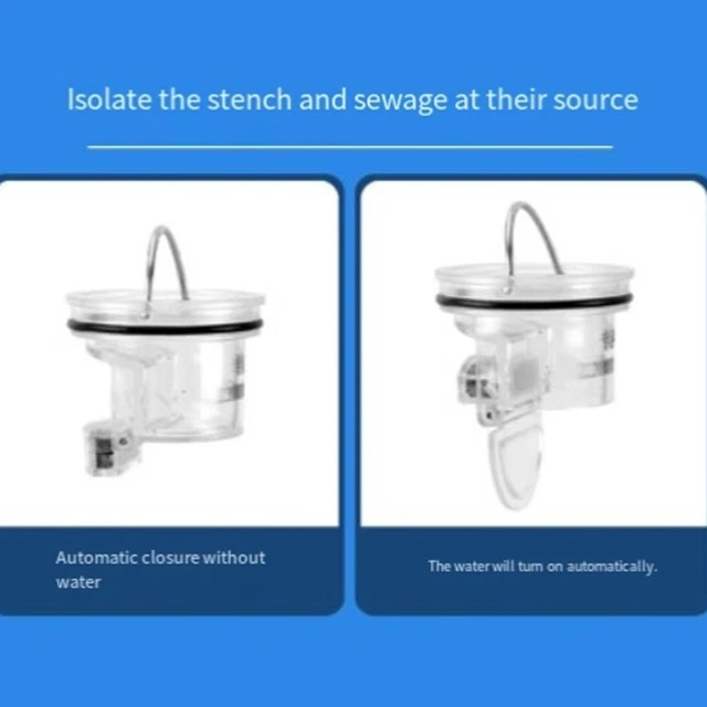 STRONG PLASTIC 45 Degree Angled Drains Trap Odor Prevention Bathroom ...