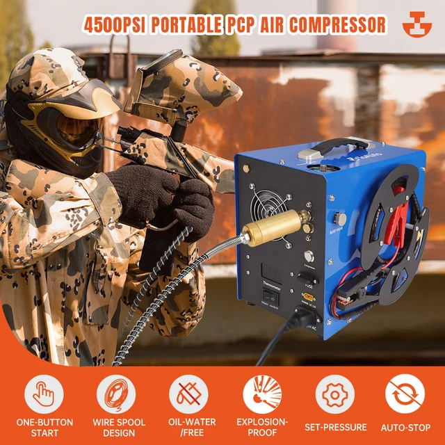 TOAUTO 220V HIGH Pressure Pump Airgun Rifle PCP Air Compressor 4500PSI ...