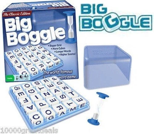GRAND BOGGLE RAPIDE Jeu de Mots Classique Édition Lettre Grille Avec / 25 Cubes EUR 26,32 ...