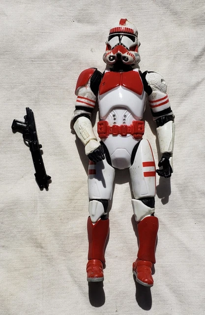 FIGURINE STAR WARS Quick Draw Clone Shock Trooper 3,75 pouces 2004 2005 ...
