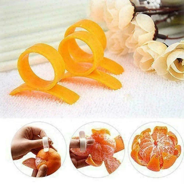 ^_5PCS PLASTIC FINGER Shape Lemons Orange Peeler Cutter Tool Kitchen ...