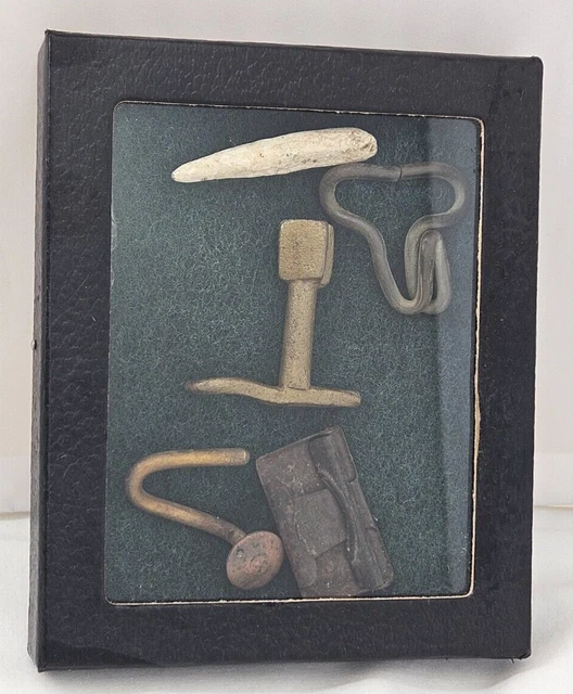 ANTIQUE ARTIFACT DISPLAY Box~Primitive Assemblage~Found Object~Mini ...