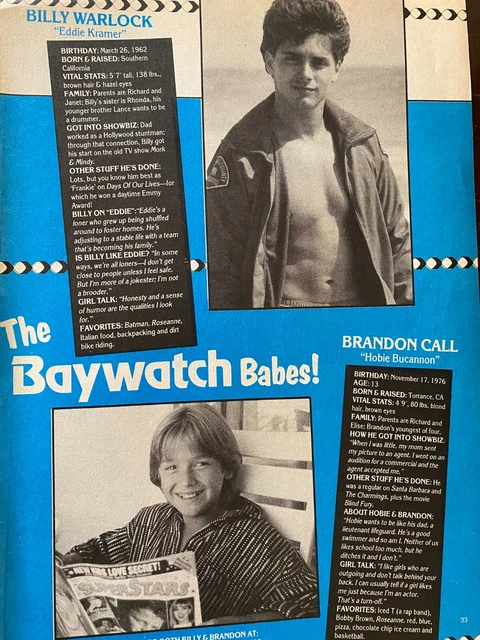 Billy Warlock Baywatch FOR SALE! - PicClick UK