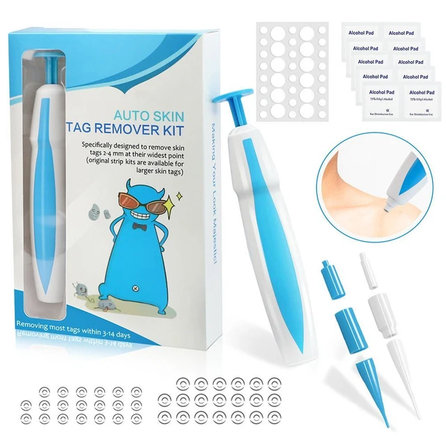 KIT BODY WARTS Treatment Wart Removal Kit 40x Rubber Bands+10x Alcohol ...