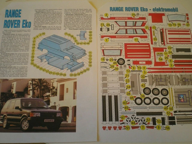 RANGE ROVER / Czech rare Paper Model 1 : 43 £9.99 - PicClick UK