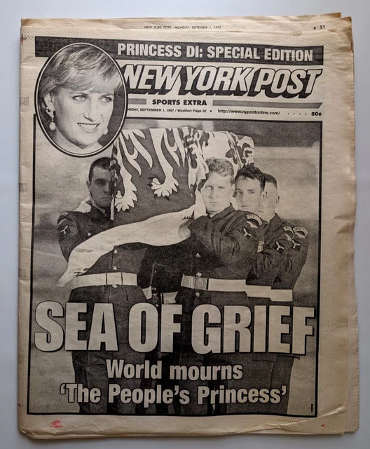 Princess Diana Death Newspaper FOR SALE! - PicClick UK