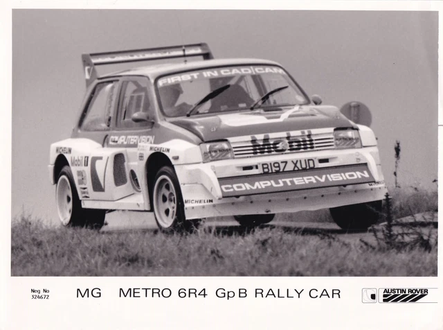 AUSTIN ROVER, MG METRO 6R4 GpB RALLY CAR, REG No.B197 XUD, PERIOD ...