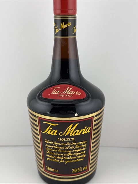 TIA MARIA LIQUEUR 1980s/90s 26.5 Abv 1L Bottle £30.00 - PicClick UK