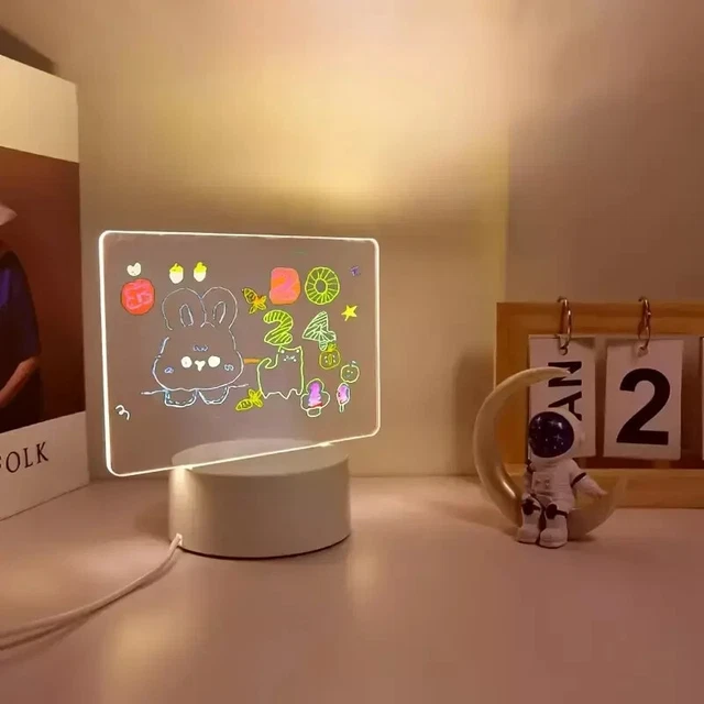 LED NOTE BOARD Acrylic LED Writing Message Board LED Light Up £9.99 ...