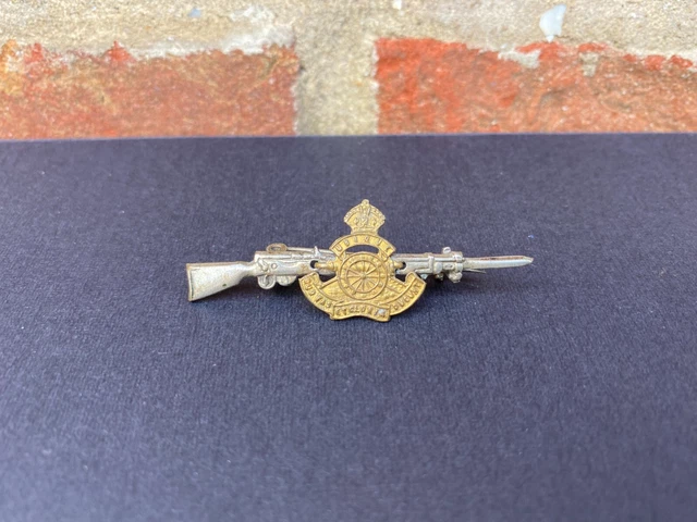 WW1 THE ESSEX Regiment Lee Enfield Rifle Sweetheart Brooch White Metal ...