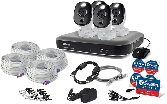 SWANN DVR 5580 8 Channel CCTV Security System 2TB 4K Motion PIR LED ...