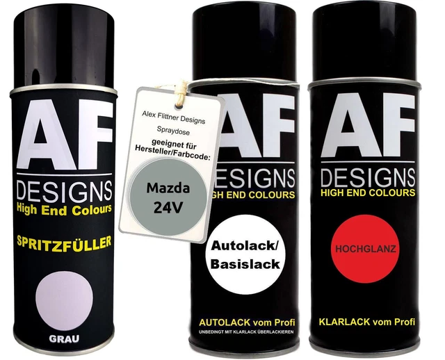 SPRITZFÜLLER KIT POUR Mazda 24V Cerrion Silver Métallique Vernis ...