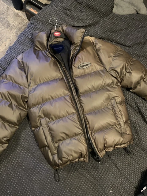 TRAPSTAR HYPERDRIVE HEAT Reactive Puffer Jacket - Olive/Yellow Size XS ...