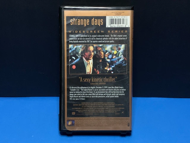 VHS STRANGE DAYS (Fox, 1997) Widescreen Series Ralph Fiennes Sci Fi ...