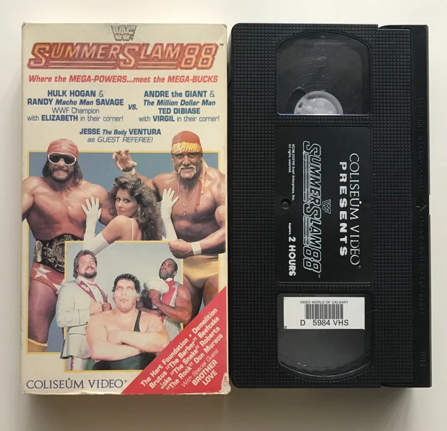 WWF SUMMERSLAM VHS Lot 88 89 90 Coliseum Video Big Box Vintage ...