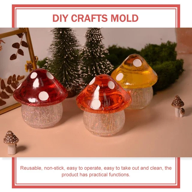 DIY EPOXY SILICONE Casting Mold Mushroom Jar Shaped Molds Seal Reusable ...