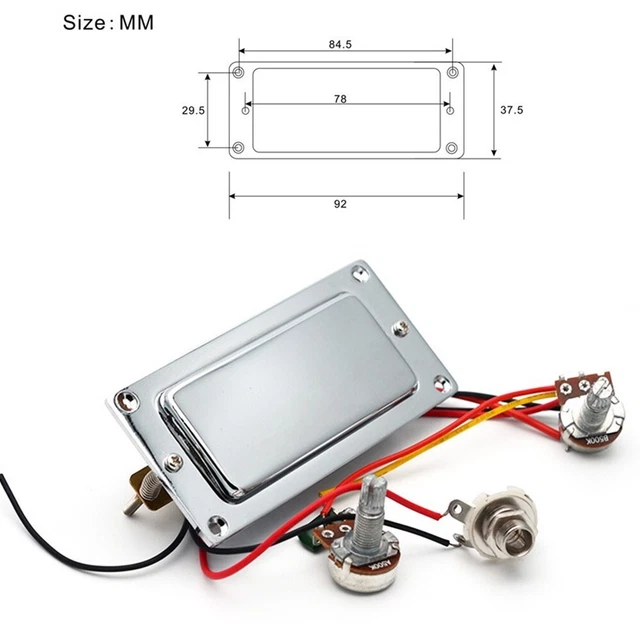 SET COMPLETO PRECABLATO Humbucker doppia bobina per chitarre elettriche ...