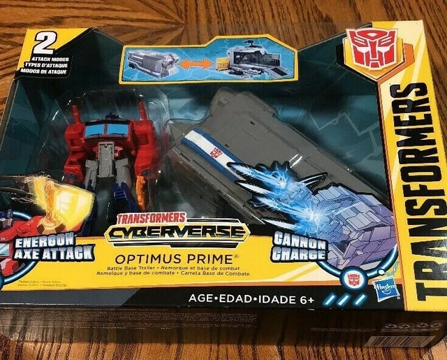 OPTIMUS PRIME BATTLE base trailer..energon axe attack...transformer EUR ...