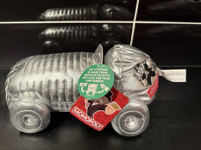 MONOPOLY RACE CAR Silver Token Soft Plush Toy NEW with Tags Official ...