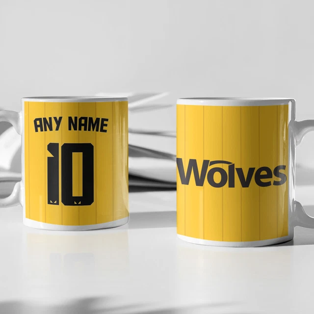 PERSONALISED WOLVES MUG 2023 2024 Home Kit Football Mug Wolverhampton ...