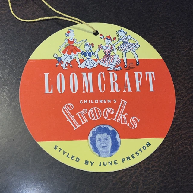 VINTAGE JUNE PRESTON By Loomcraft Children’s Flocks Clothing Tag £9.15 ...