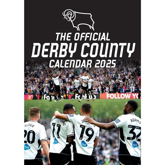 2025 CALENDAR DERBY County FC Month View A3 Football Calendar Official ...