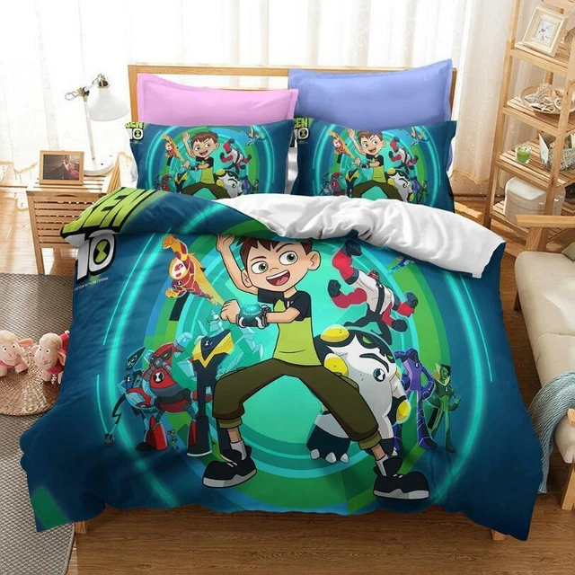 BEN 10 OMNITRIX Cartoon Kids Boys Quilt Doona Duvet Cover Set Single ...