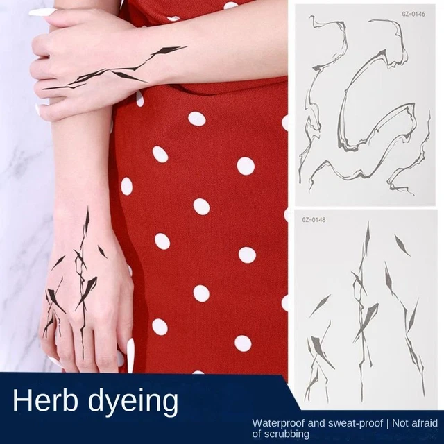 ART TEMPORARY TATTOOS Line Fake Tattoo Flower Tattoo Stickers Tattoo ...