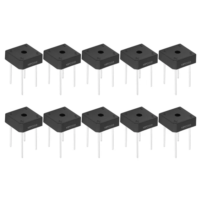10PCS 10A 1000V Bridge Rectifier KBPC-1010 Rectifier Industrial Circuit ...