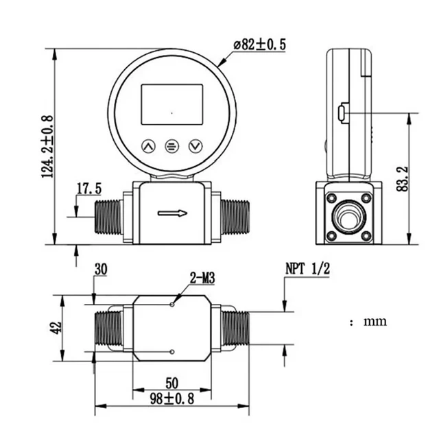 DIGITAL MICRO GAS Mass Flow Meter 300L/MIN for Compressed Air, Nitrogen ...