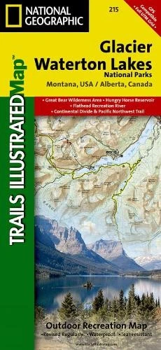 NATIONAL GEOGRAPHIC MAPS Glacier/waterton Lakes National Parks (Map) £ ...