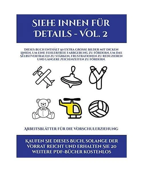 ARBEITSBLÄTTER FÜR DIE Vorschulerziehung (Siehe innen für Details - Vol. 2): EUR 9,61 - PicClick FR